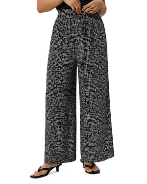 Whistles Petite Woven Grid Crop Trousers