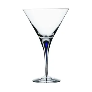 ORREFORS Intermezzo Blue Martini Glass - Clear/blue