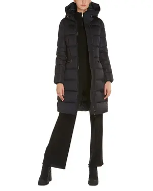 Moncler Avocette Long Down Coat - Black