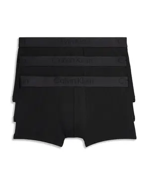 Calvin Klein Stretch Low Rise Trunks, Pack Of 3 - Black/black