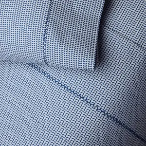 JOHN ROBSHAW Cinde Print Cotton Sheet Set, Queen - Cinde Navy