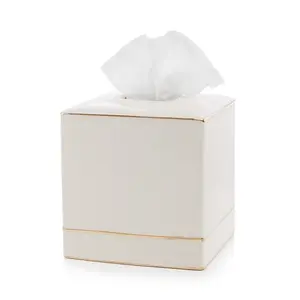 KASSATEX St. Honore Tissue Box - White / Gold