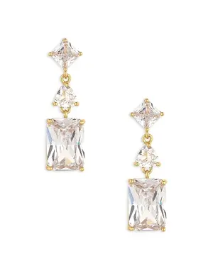 Ettika Crystal Drop Earrings - Gold