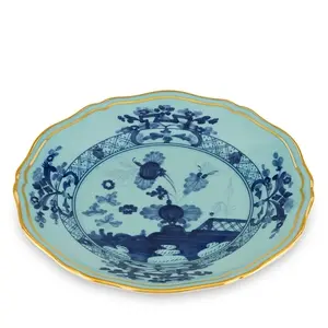 GINORI 1735 Oriente Italiano Flat Bread Plate - Light Blue