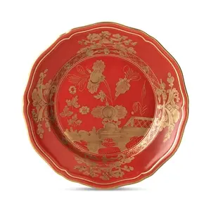 GINORI 1735 Oriente Italiano Flat Bread Plate Rubrum