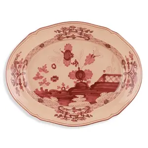 GINORI 1735 Antico Doccia Oval Platter Vermiglio