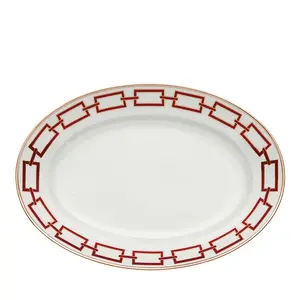GINORI 1735 Impero Oval Flat Platter - Red