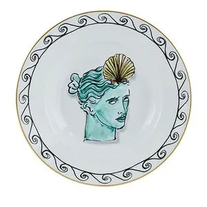 GINORI 1735 Il Viaggio Di Nettuno Impero Shape Soup Plate - White