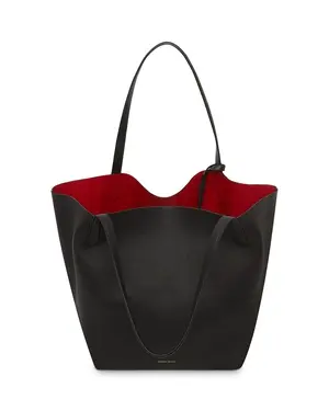 MANSUR GAVRIEL Soft Leather Everyday Tote - Black/flamma/gold