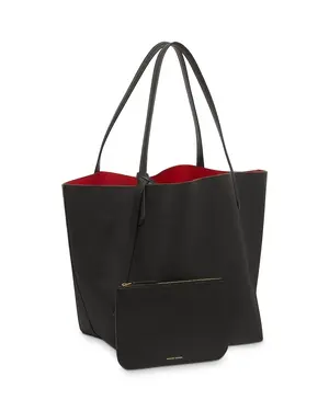 MANSUR GAVRIEL Soft Leather Everyday Tote - Black/flamma/gold