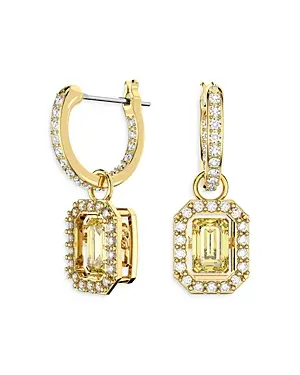 SWAROVSKI Swarovski Una Huggie Hoop Drop Earrings Yellow/gold