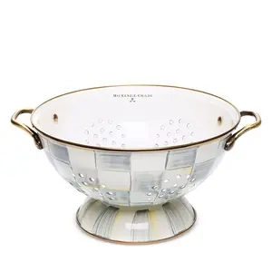MACKENZIE-CHILDS Sterling Check Enamel Colander, Large - Multi