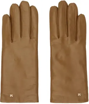 Max Mara Max Mara Spalato Leather Gloves - 004 Tobacco