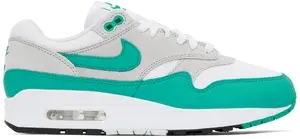 Nike Nike White & Green Air Max 1 Sneakers - Neutral Grey/clear J