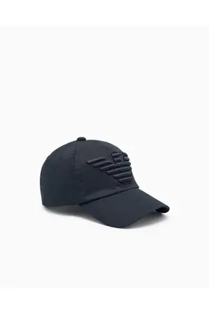 Emporio Armani Baseball Cap With Embroidered Eagle - Blue