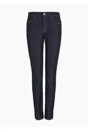 Emporio Armani J18 High-Rise Skinny-Leg Jeans In Comfort Mercerised Denim Blue