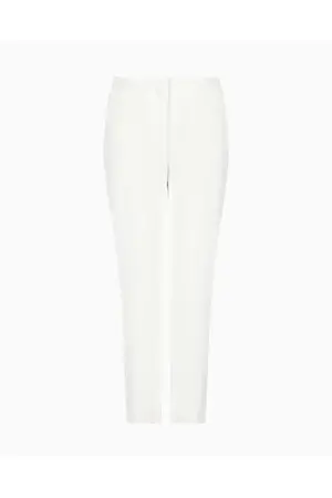 Emporio Armani Stretch Gabardine 7/8 Trousers - White