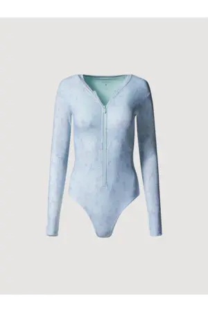MOTT50 Mila Long Sleeve One Piece Swimsuit Lily Spritz