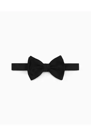 Emporio Armani Knotted Bow Tie - Black