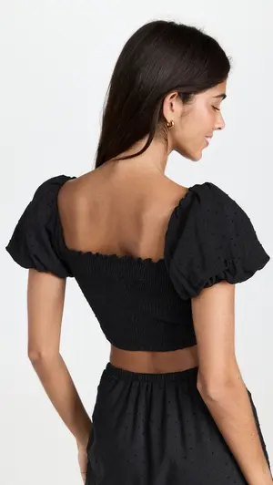 Peixoto Louisa Crop Top - Black