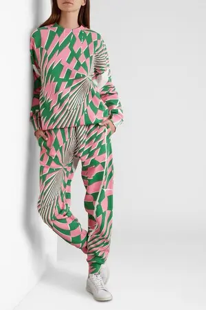 Stella McCartney Ed Curtis Printed Cotton Fleece Track Pants