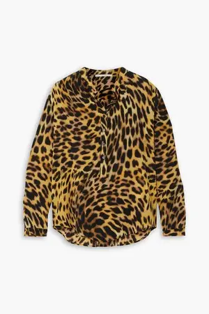 Stella McCartney Leopard-Print Silk Crepe De Chine Shirt - Animal Print
