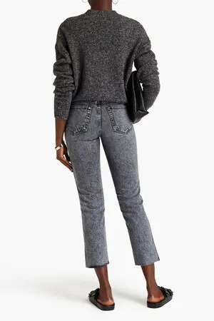 SLVRLAKE Hero Distressed Straight-leg Jeans - Gray