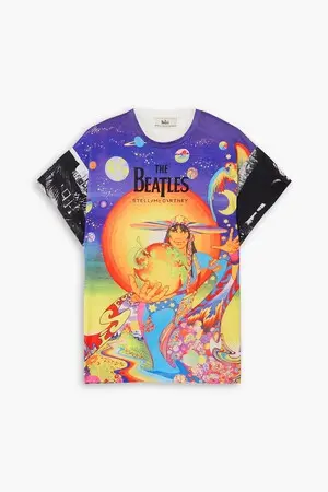 Stella McCartney Printed Cotton-Jersey T-Shirt - Purple