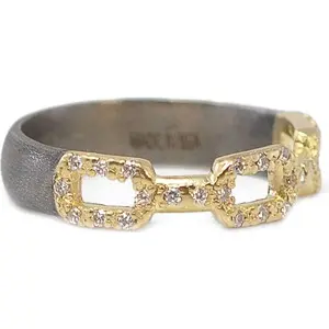 Armenta Diamond Band Ring In Two Tone - Gold