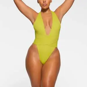 SKIMS Signature Swim Plunge Monokini Citrus
