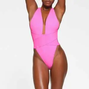 SKIMS Signature Swim Plunge Monokini Taffy