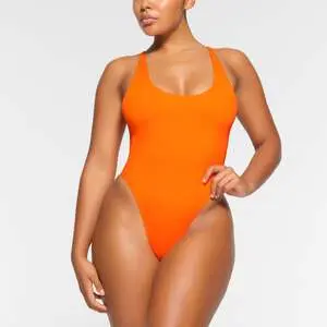 SKIMS SKIMS Scoop Neck One Piece Swimsuit Orange