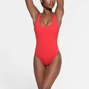 SKIMS SKIMS Scoop Neck One Piece Swimsuit Ruby