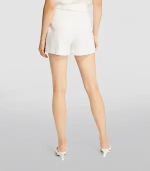 Veronica Beard Linen-blend Runo Shorts - White