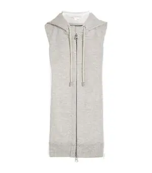 Veronica Beard Zip-up Hooded Dickey - Grey