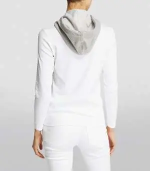 Veronica Beard Zip-up Hooded Dickey - Grey