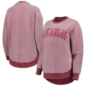 PRESSBOX Arkansas Razorbacks Ponchoville Pullover Sweatshirt - Cardinal
