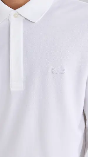 Lacoste Long Sleeve Stretch Cotton Paris Polo