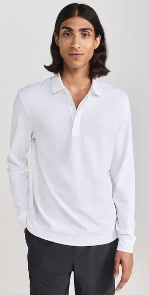 Lacoste Long Sleeve Stretch Cotton Paris Polo