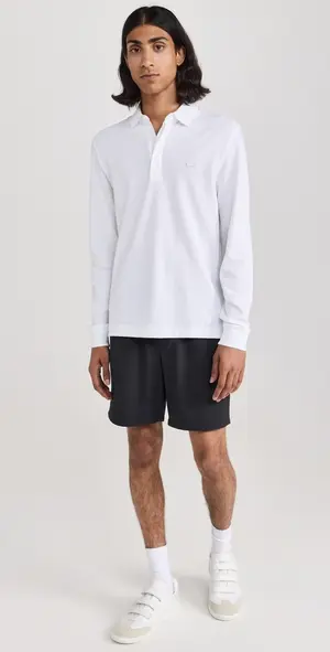 Lacoste Long Sleeve Stretch Cotton Paris Polo