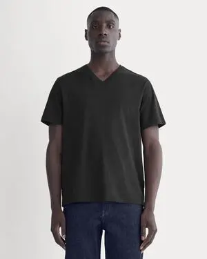 Everlane Essential Organic V-neck Tshirt - Black