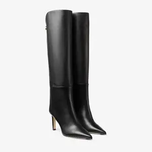 JIMMY CHOO Smooth Leather Knee-high Boots - Black