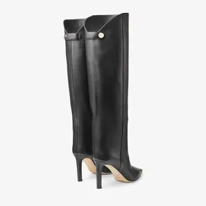 JIMMY CHOO Smooth Leather Knee-high Boots - Black
