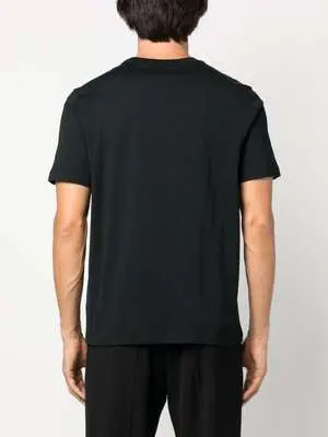 Brioni Logo-appliqué Cotton T-shirt - Black
