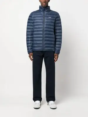 Patagonia Logo-patch Feather-down Jacket - Blue