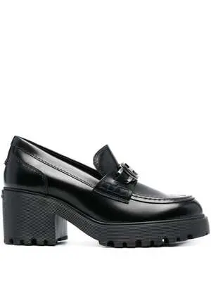 Hogan 70mm Logo-plaque Leather Loafers