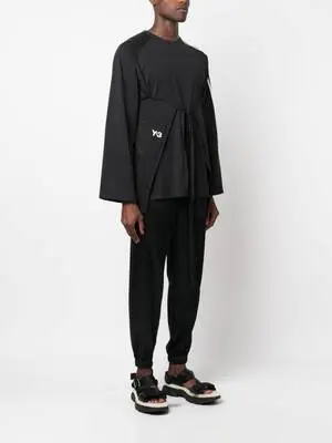 Y3 Logo Print Wraparound T-shirt