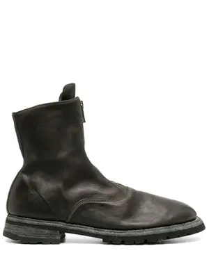 Guidi Zip-up Leather Ankle Boots