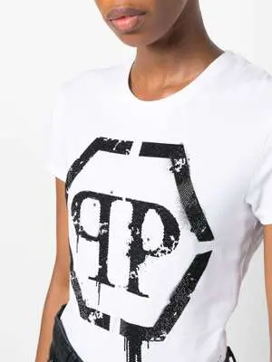 Philipp Plein Sexy Pure Fit Hexagon T-shirt - White
