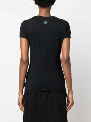 Philipp Plein Crystal-embellished Logo T-shirt - Black